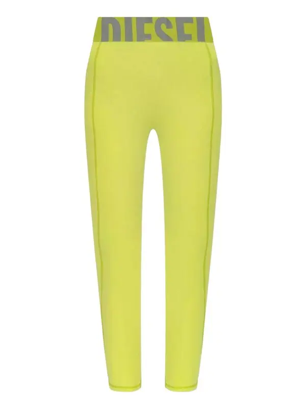 DIESEL® Adeline Logo-waistband Leggings - Yellow