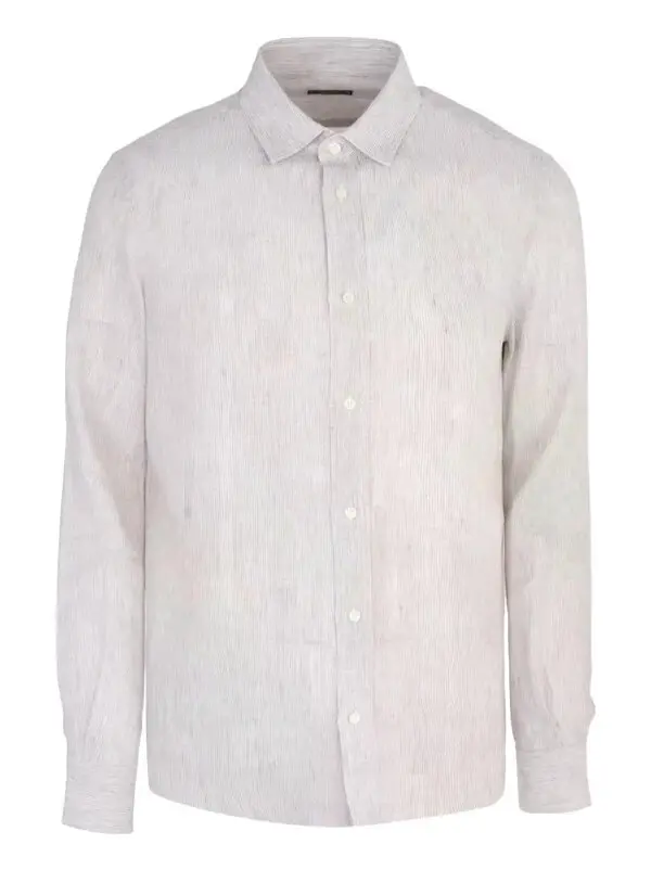 Peserico Striped Linen Shirt - Neutrals