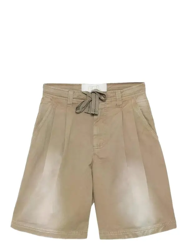 ERL Pleated Sun-faded Shorts - Neutrals