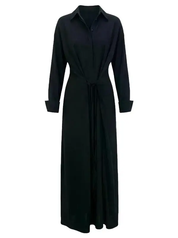 Sportmax Tie-front Shirt Dress - Black