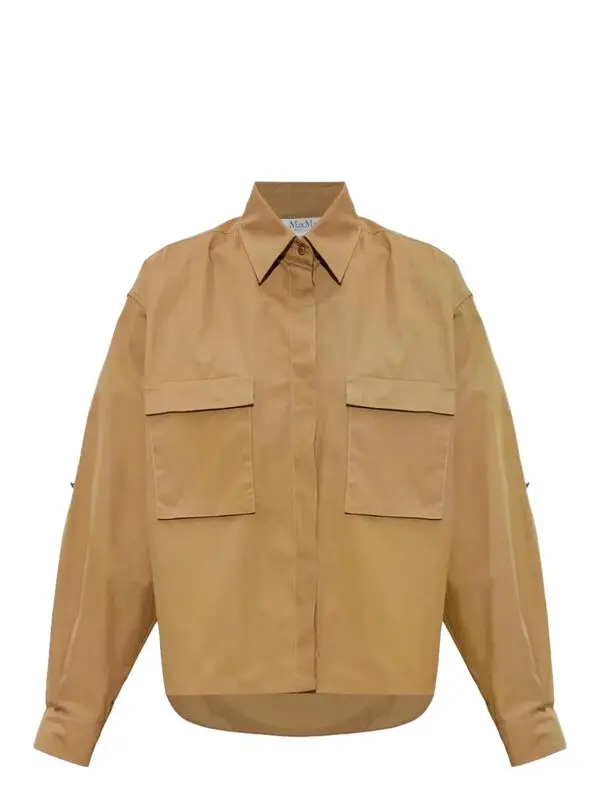 Max Mara Flap-pocket Cotton Shirt - Neutrals