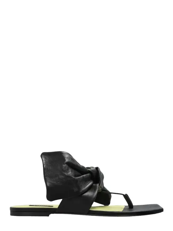 Givenchy Boudoir Knotted Leather Sandals - Black