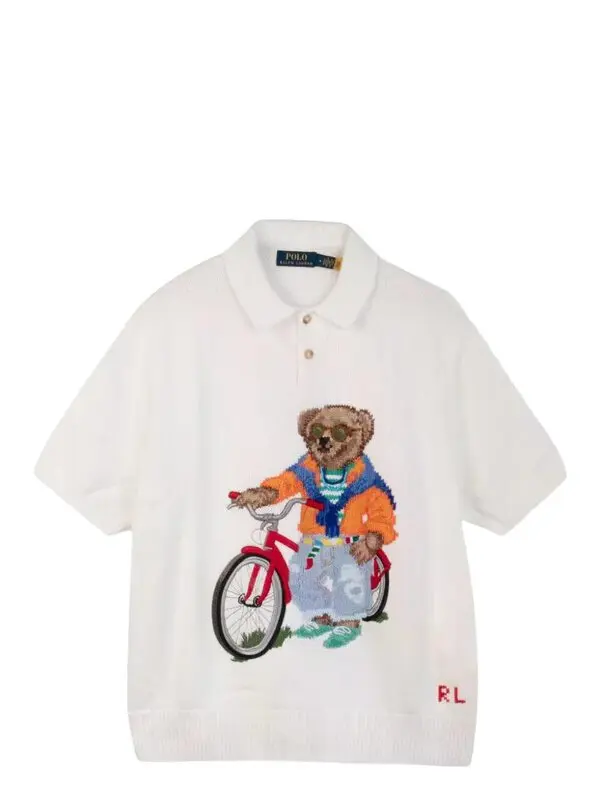 Polo Ralph Lauren Polo Bear Knitted Polo Shirt - White