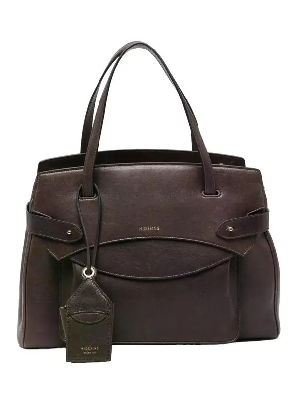 HIDESINS Leather Tote Bag - Brown