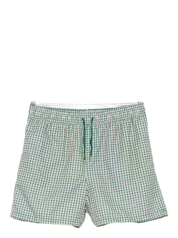 Simkhai Geometric-print Swim Shorts - Green