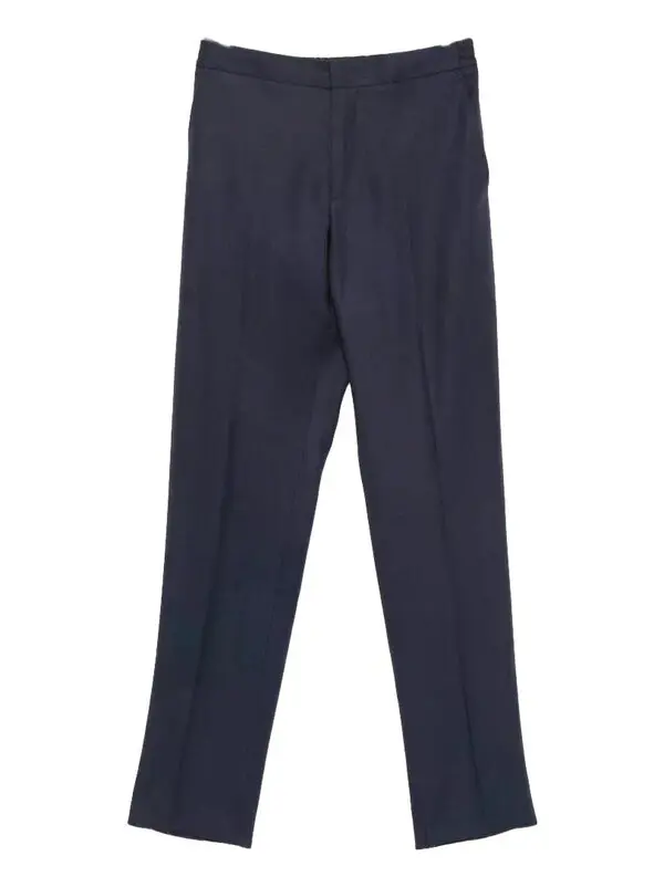 Zegna Tailored Pressed-crease Trousers - Blue