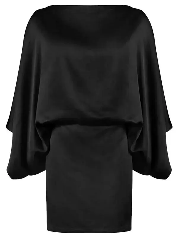 NINEMINUTES The Macha Draped Mini Dress - Black