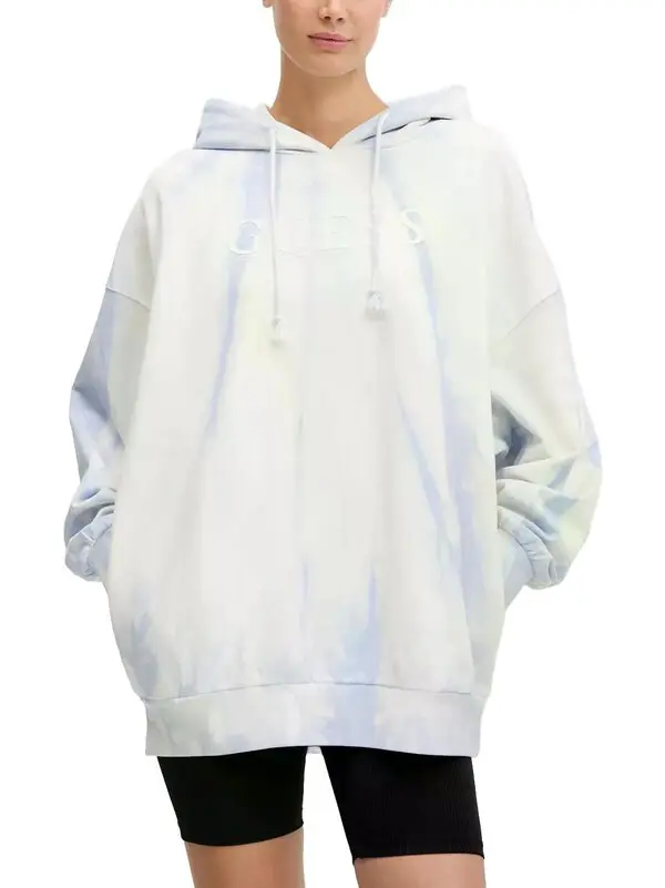 Guess Tie-dye Oversized Hoodie - White