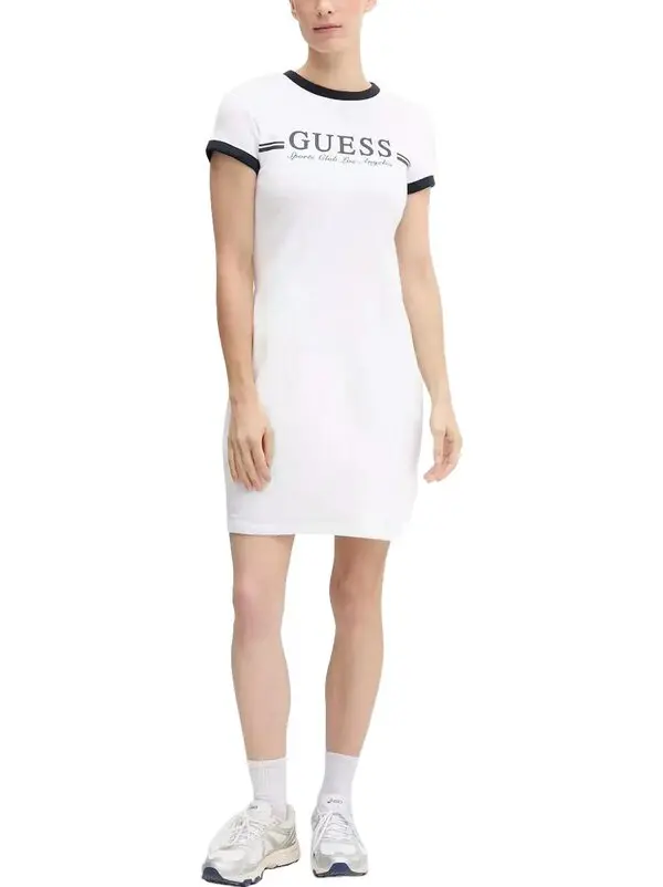 Guess Logo-print Mini Dress - White
