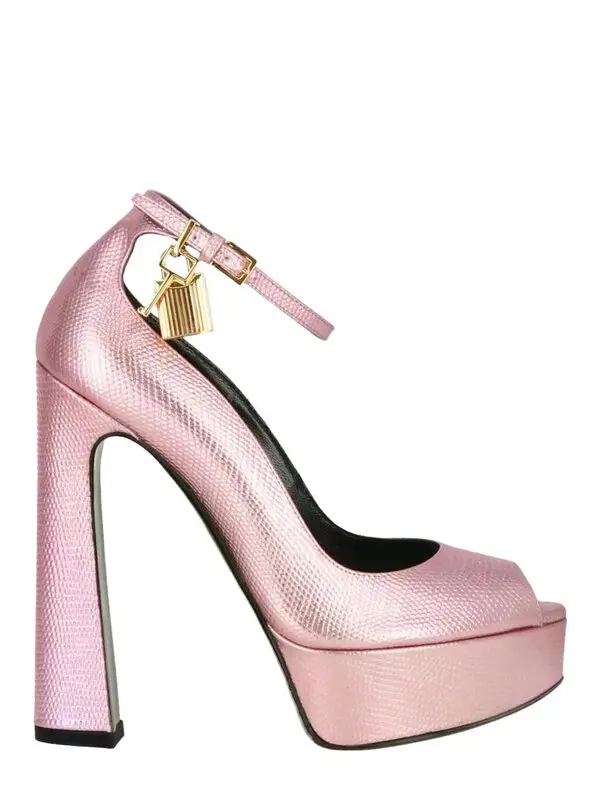 TOM FORD Padlock Platform Sandals - Pink