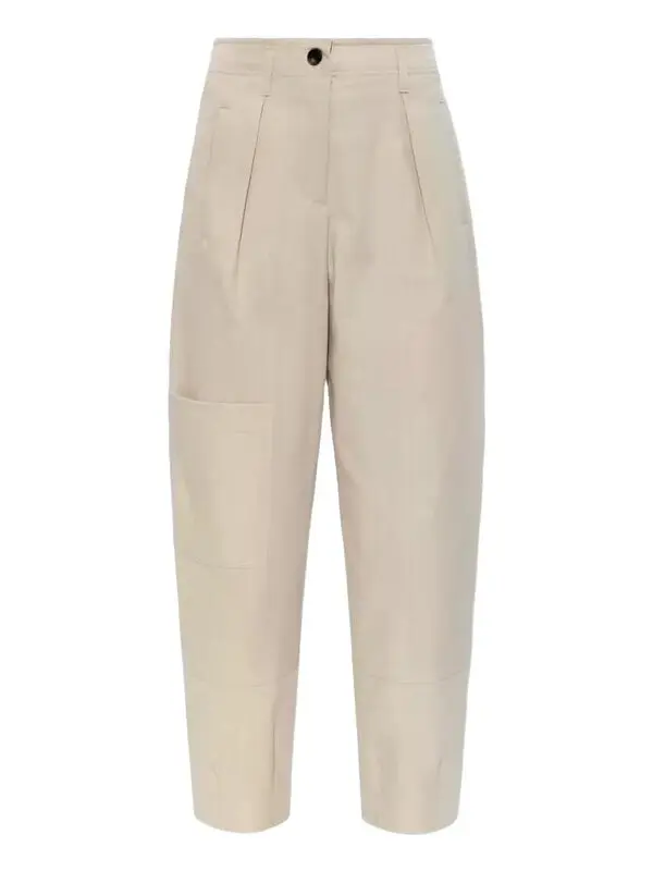 Max Mara Pleated Tapered Trousers - Neutrals