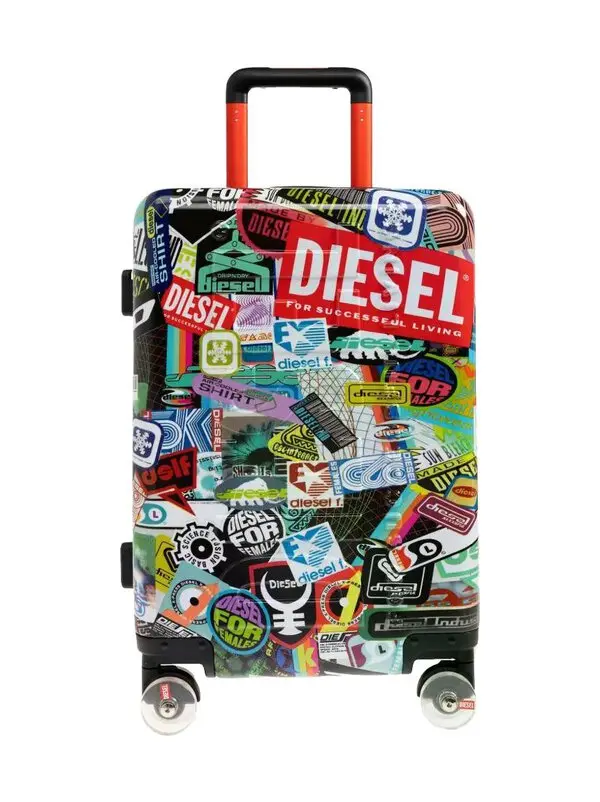 DIESEL® Sticker-print Trolley - Black