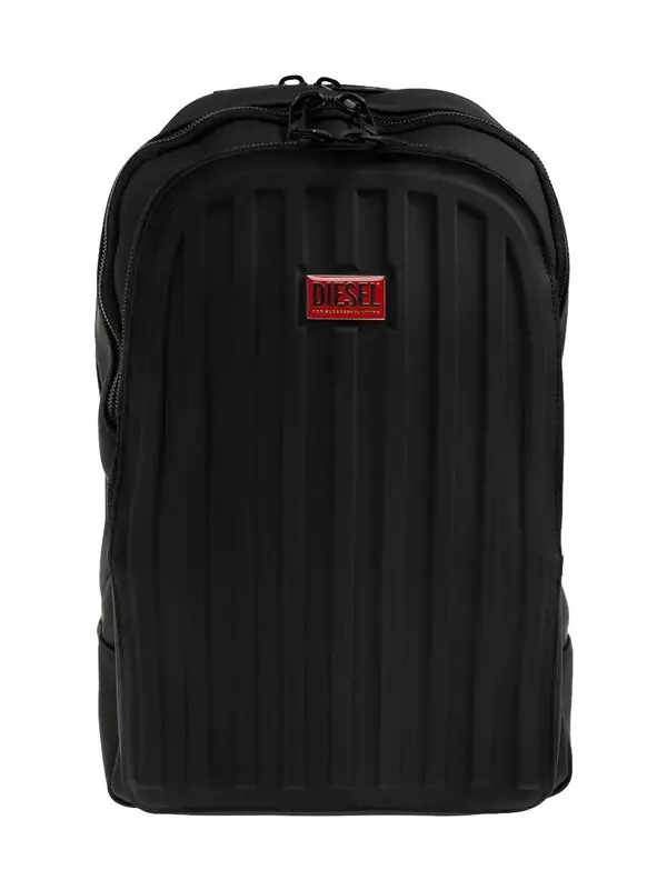 DIESEL® Ribbed Logo-plaque Backpack - Black