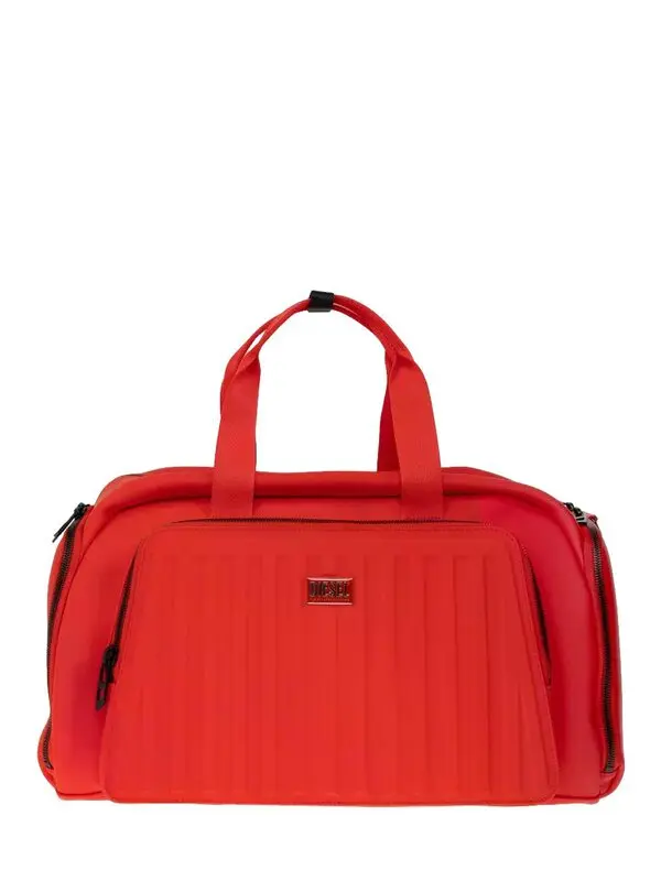 DIESEL® Ribbed-panel Logo-plaque Holdall - Orange