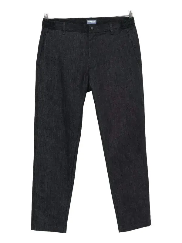 PEOPLE OF SHIBUYA Ozeki Elasticated-waistband Trousers - Blue