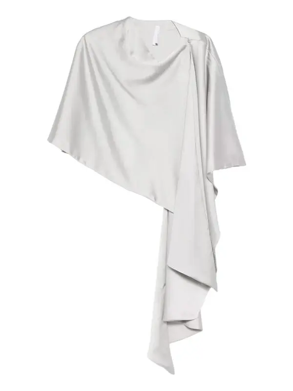 Imperial Asymmetric Drape Cape - Grey