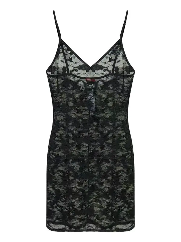 DIESEL® Layla Lace-panelled Chemise - Black