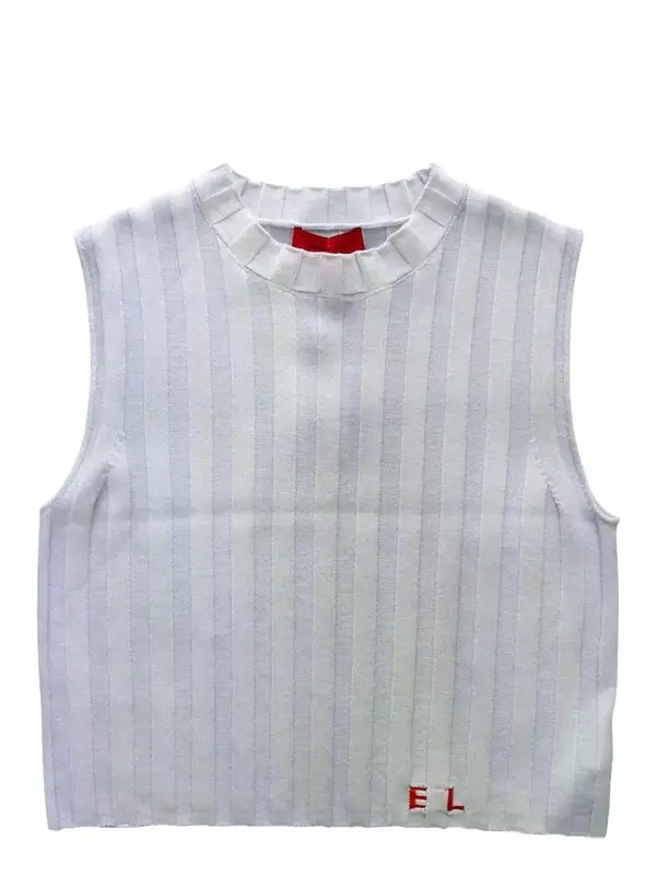 Eckhaus Latta Ribbed-knit Top - White