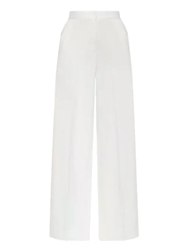 Max Mara Ponte Wide-leg Trousers - White