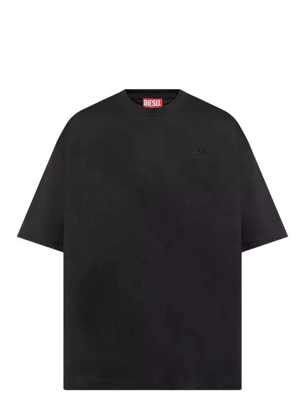 DIESEL® T-boggy-t3 Logo-embroidered T-shirt - Black