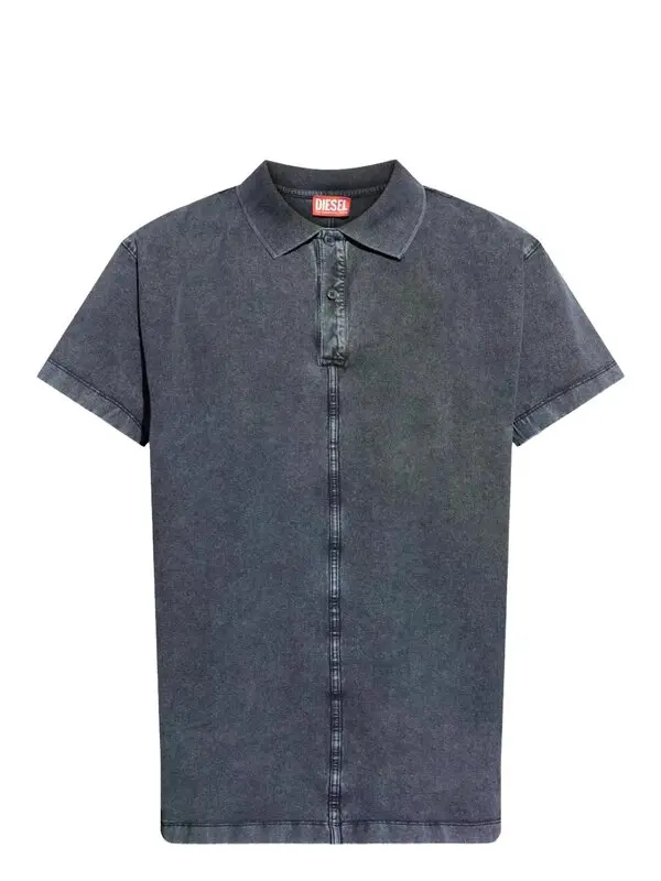 DIESEL® T-nomely Buttoned-fastening Polo Shirt - Black