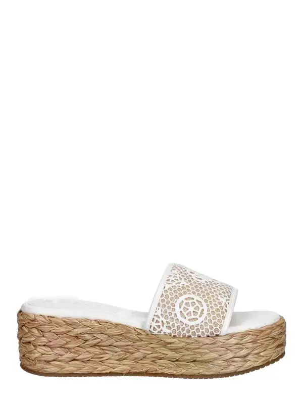 Guess Binata Platform Sole Sandals - White