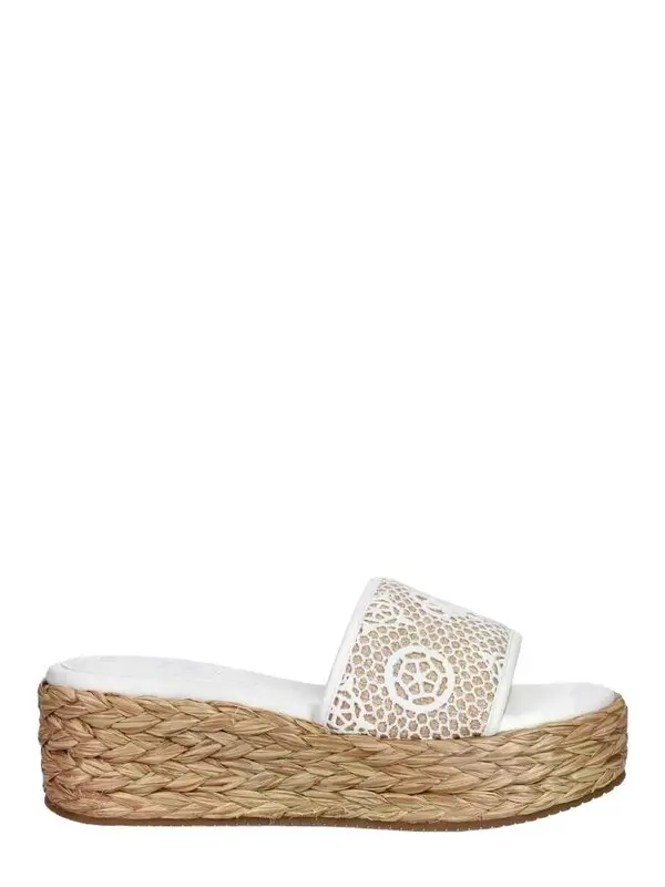Guess Binata Platform Sole Sandals - White