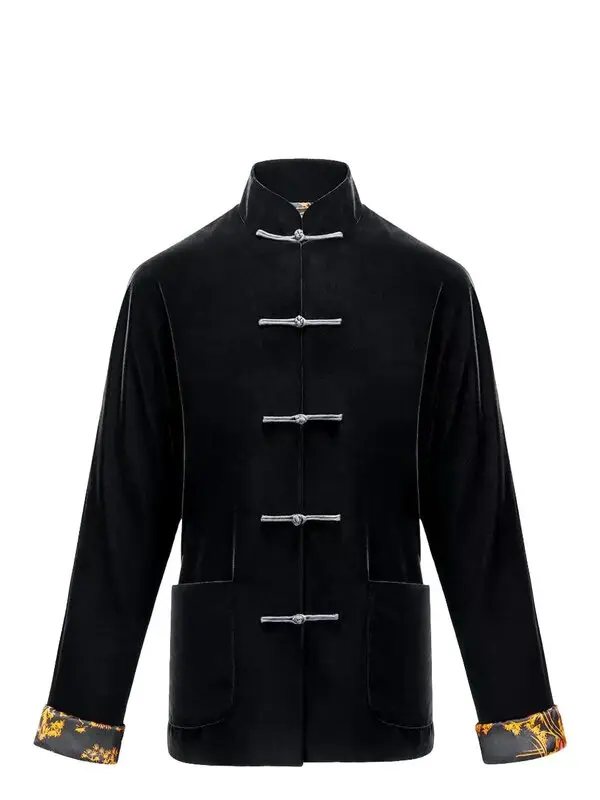 Shanghai Tang Velvet Jacket - Black