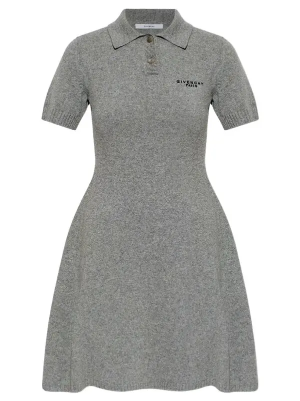 Givenchy Polo-collar Mini Dress - Grey