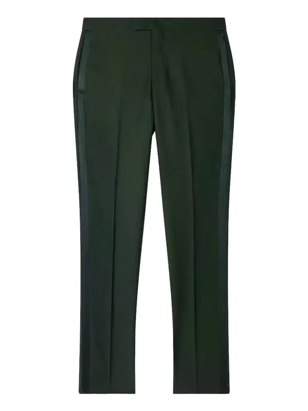 Paul Smith Satin-stripe Tailored Trousers - Green