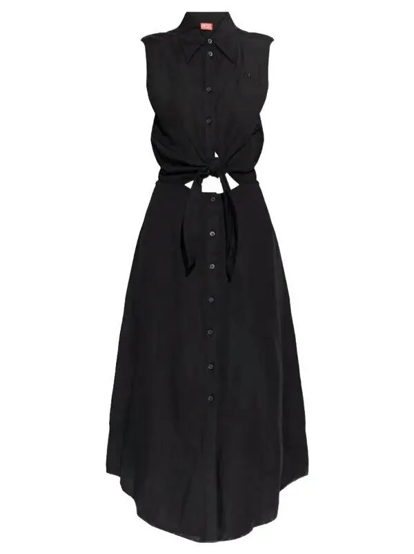 DIESEL® Button-tie Dress - Black