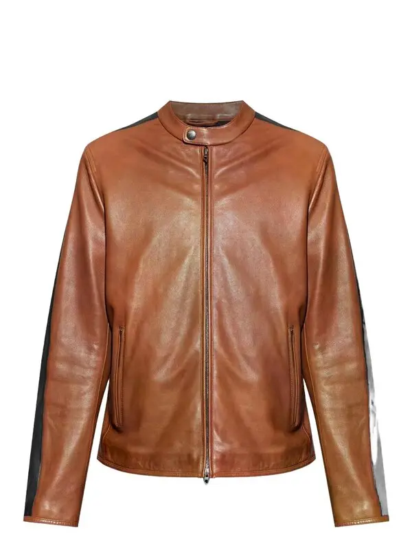 DIESEL® Leather Panelled Jacket - Brown