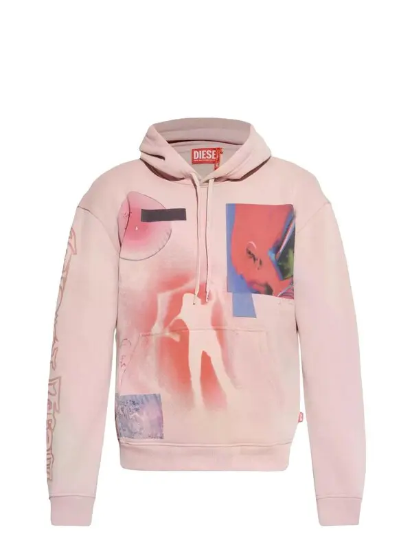 DIESEL® Printed Hoodie - Pink