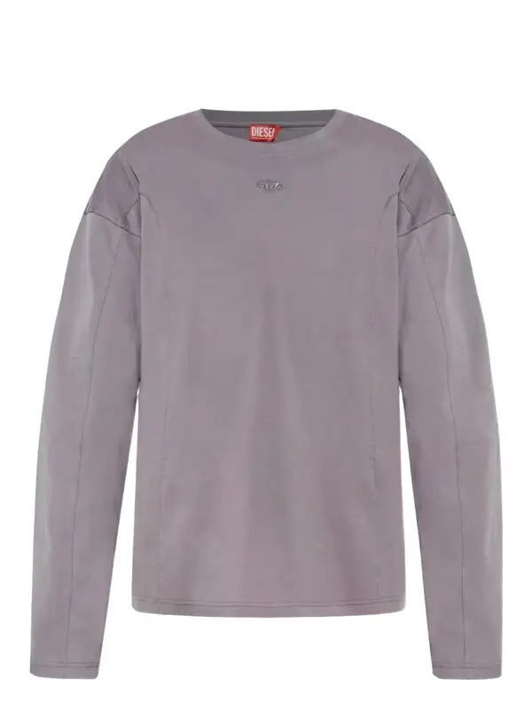 DIESEL® Logo-appliqué Long-sleeve T-shirt - Purple