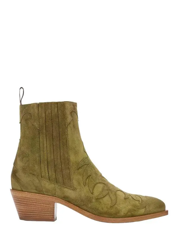 Sartore Suede Ankle Boots - Green