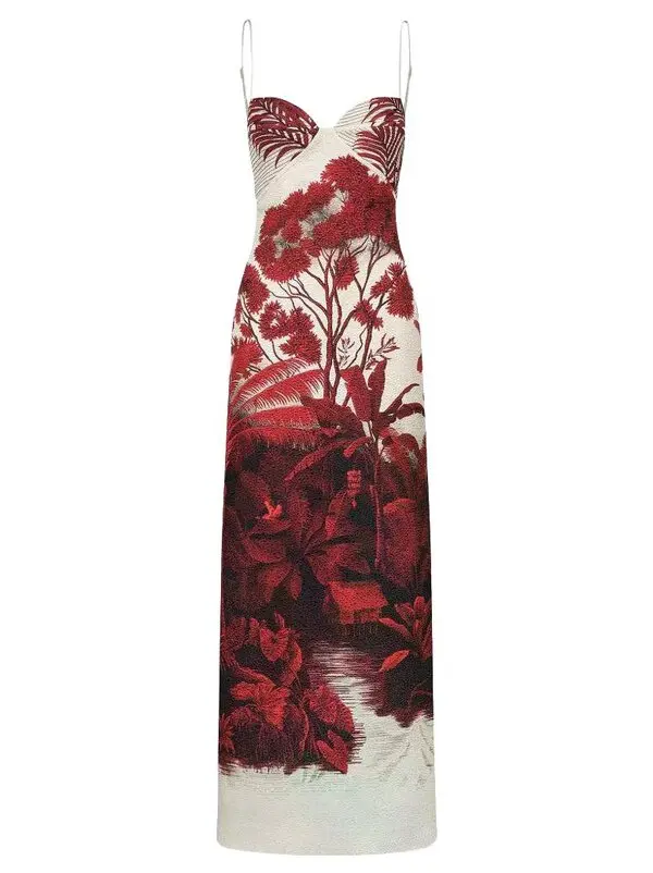 Johanna Ortiz Floral Print Maxi Dress - Neutrals