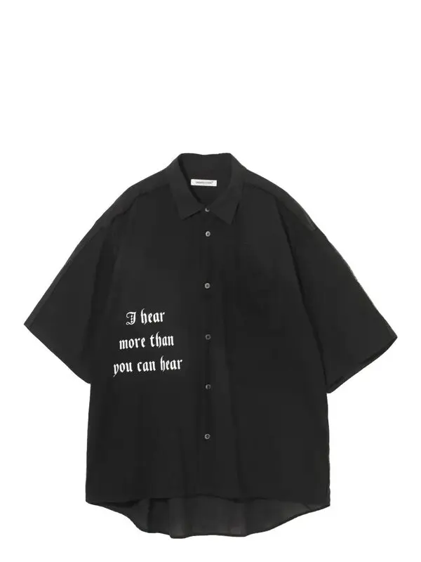 Undercover Slogan-print Shirt - Black