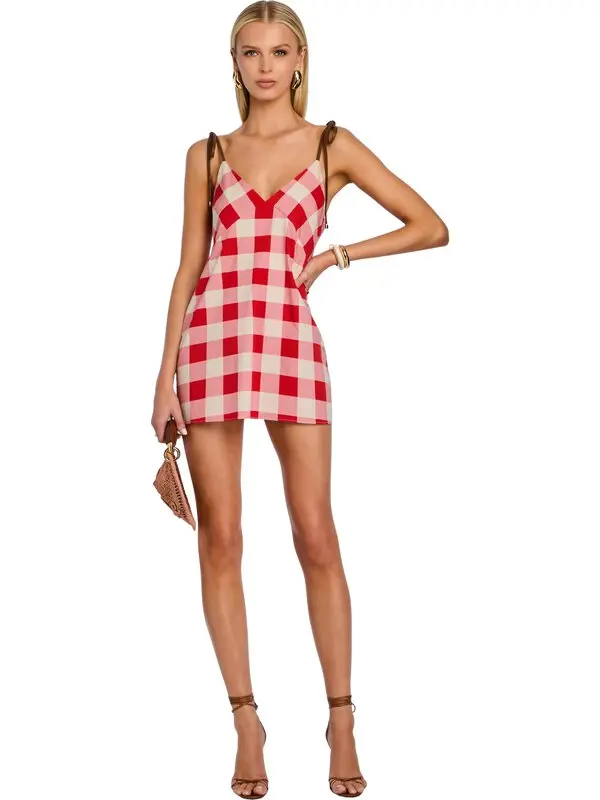 SEROYA Shantie Mini Dress - Geranium Gingham