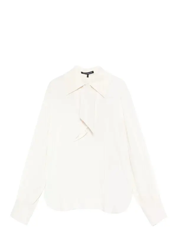 LUISA CERANO Tie-collar Shirt - Neutrals