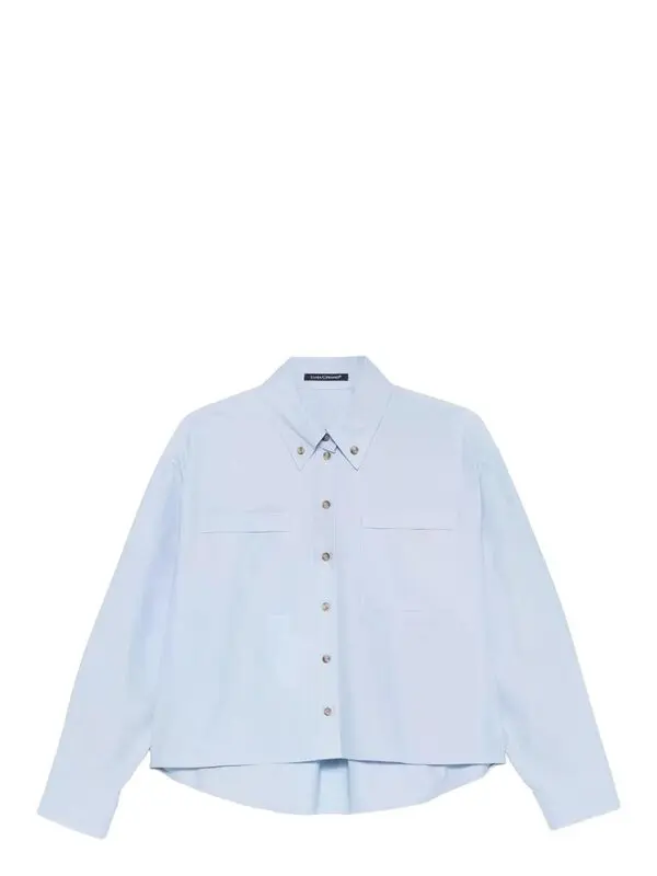 LUISA CERANO Chest-pockets Long-sleeve Shirt - Blue