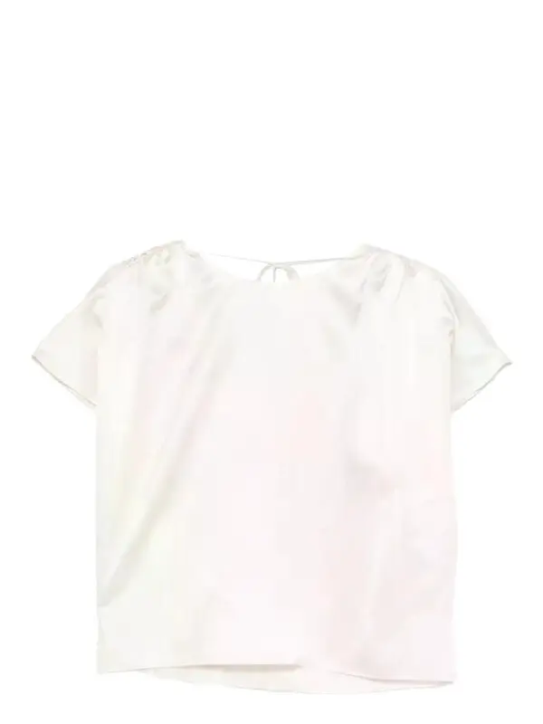 LUISA CERANO Tie-detail Blouse - Neutrals
