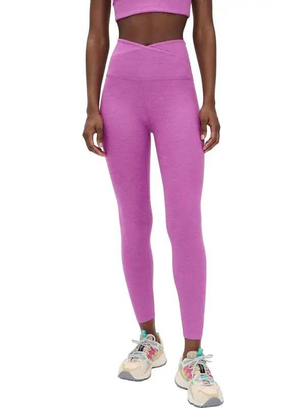 Beyond Yoga Spacedye Midi Leggings - Fun Fuchsia Heather