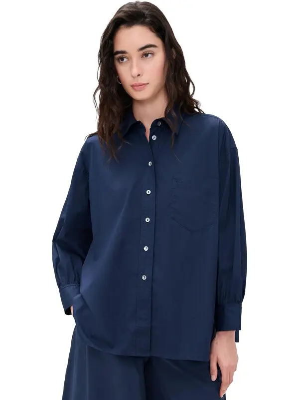 Suzie Kondi Kappa Button-down Shirt - Navy