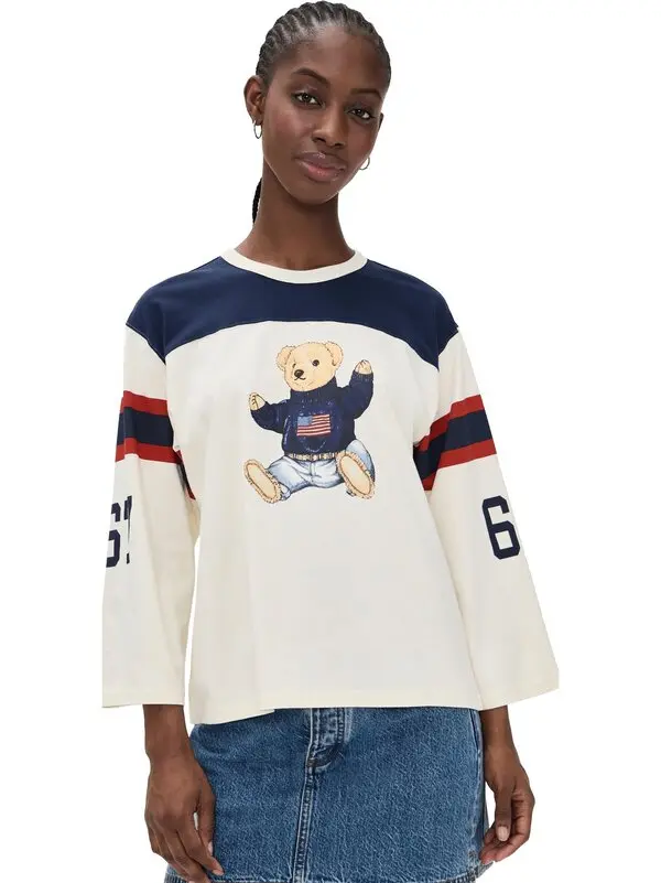 Polo Ralph Lauren Polo Bear Jersey - Warm White/newport Navy