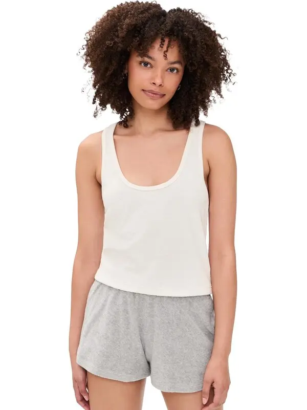 Suzie Kondi Tia Racerback Tank Top - Ivory