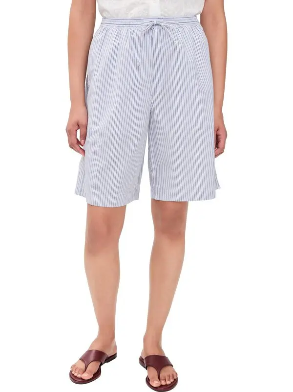 DUNST Bermuda Pajama Shorts - Blue Stripe