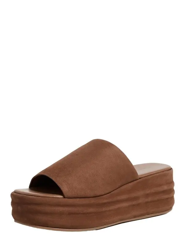 Free People Harbor Flatform Slides - Tan
