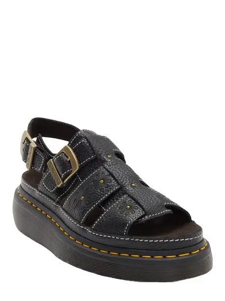 Dr. Martens Wrenile Leather Sandal - Black