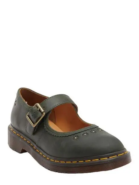 Dr. Martens Flower Mary Jane Flat - Dms Green