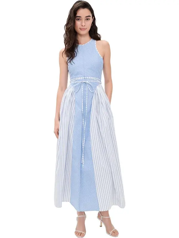 Cinq À Sept Emin Maxi Dress - Cornflower/white